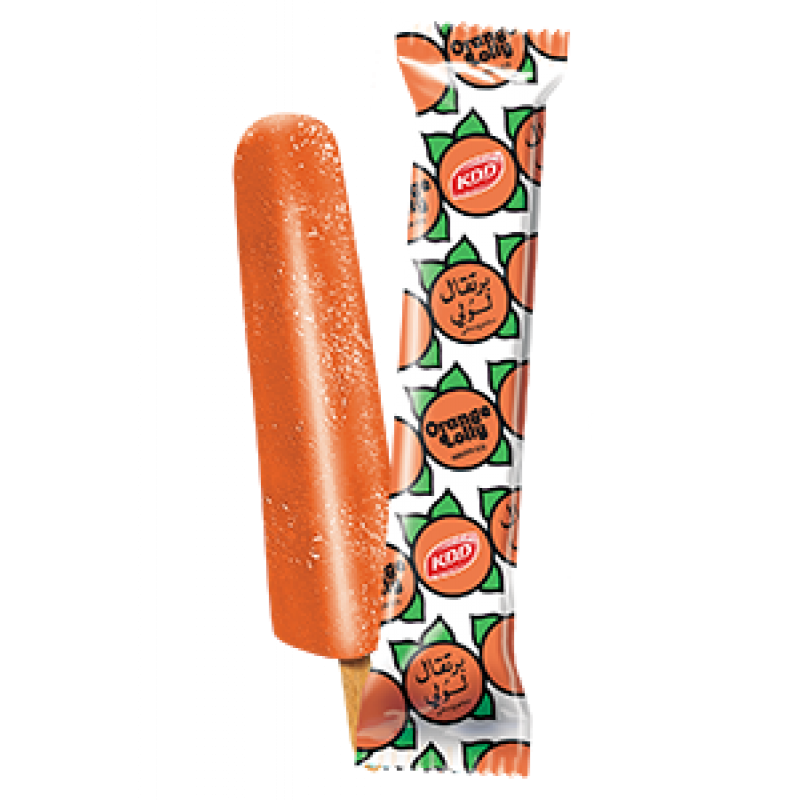 Orange Lolly Sticks 48 Pcs
